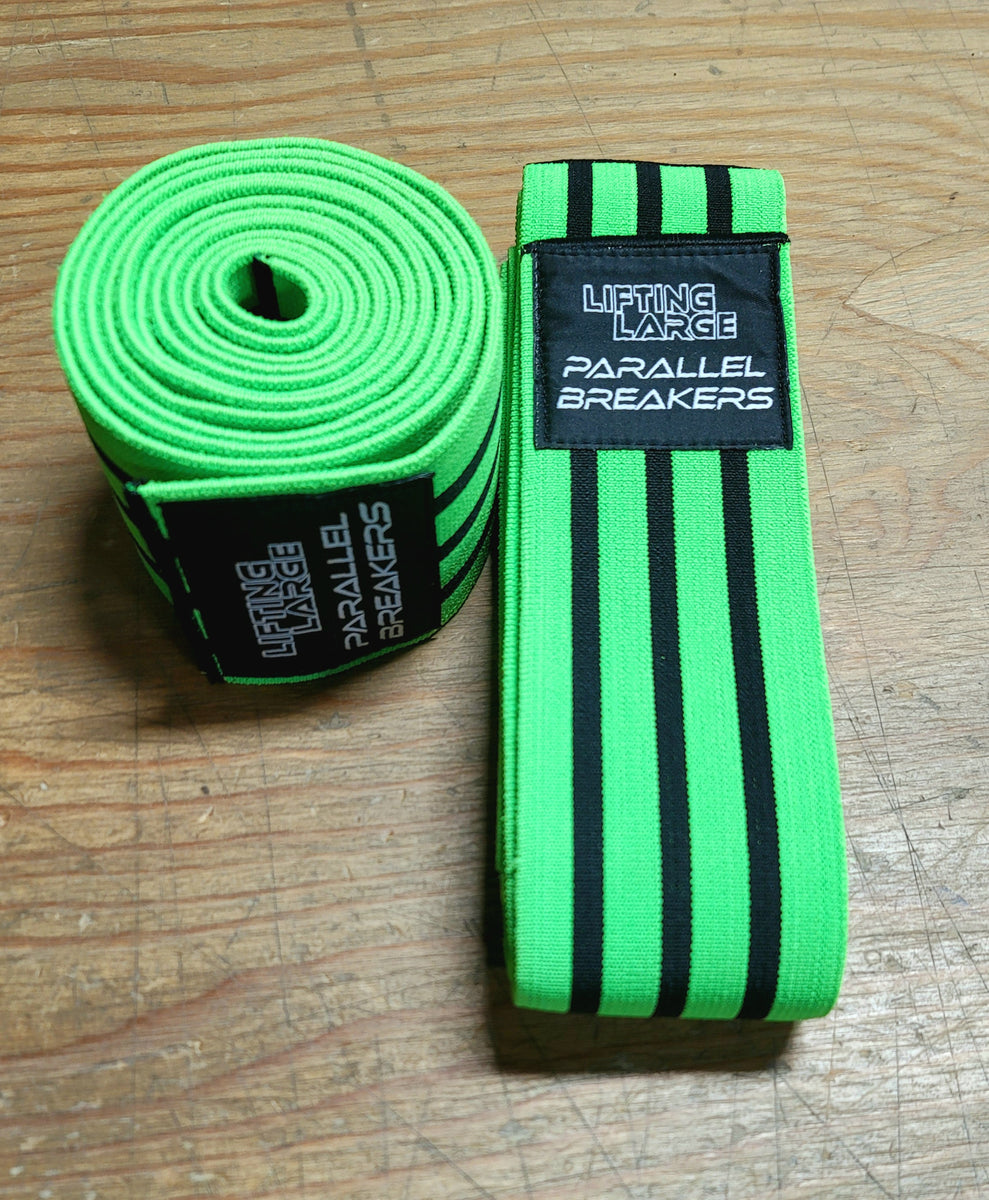 Lifting Large - Parallel Breaker Knee Wraps - Green – Pullum Sports